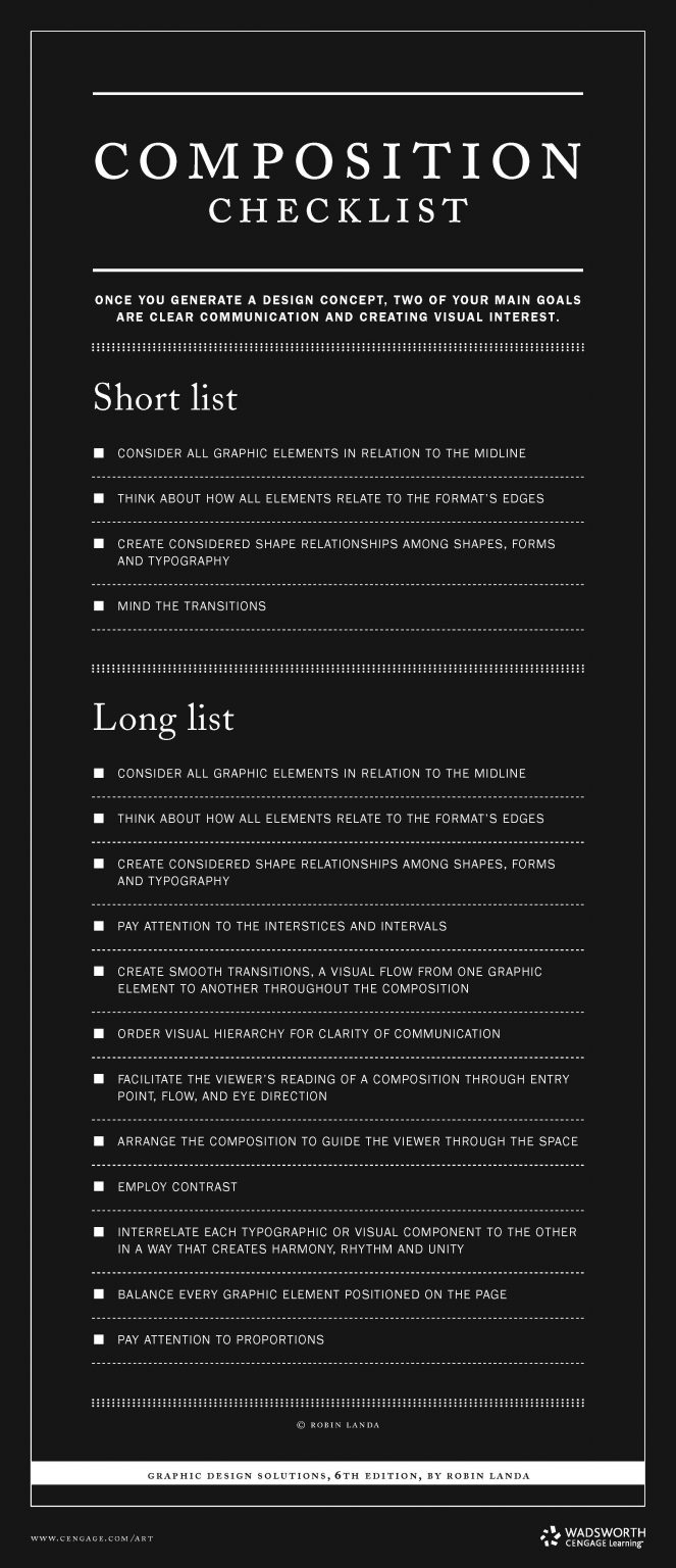 Composition Checklist | Communication, Art, Design & Instruction